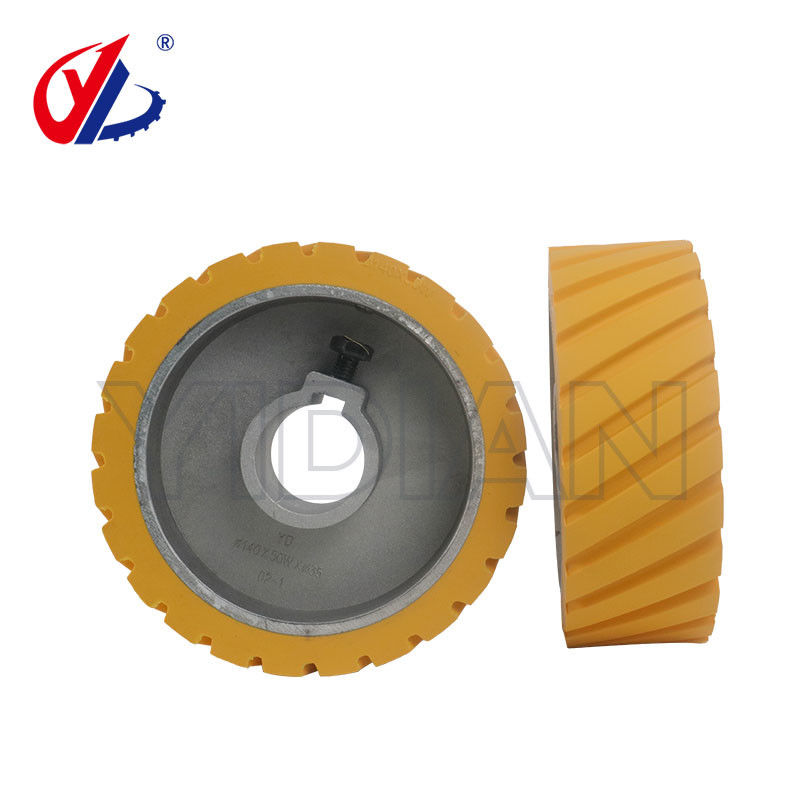 140*35*50mm Twill Rubber Pressure Wheel With Keyway For Woodworking ...