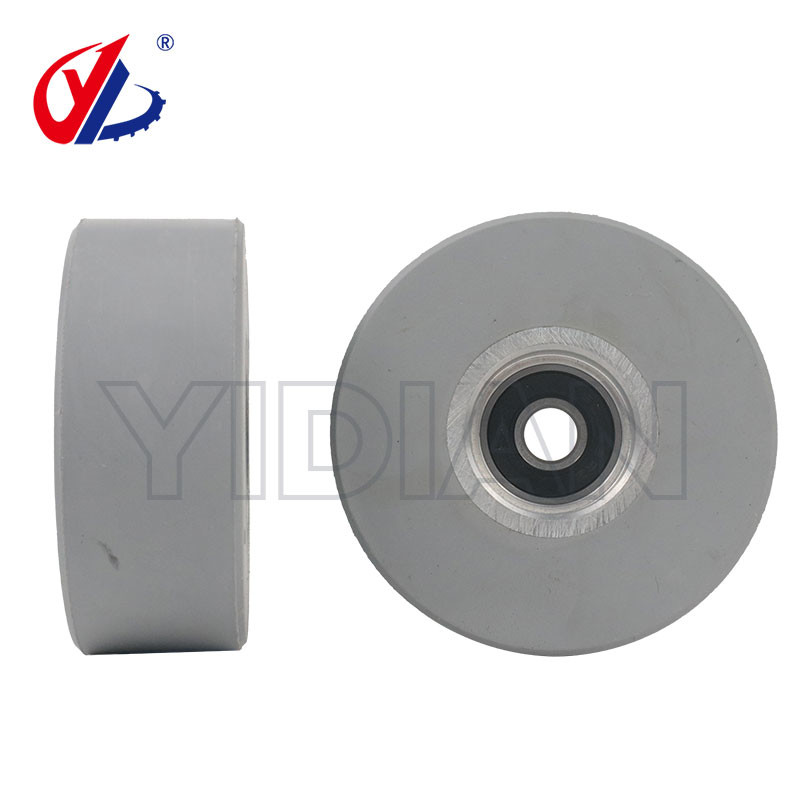 φ65*φ8*25mm Rubber Press Wheels Smooth Roller For SCM Edge Banding Machine