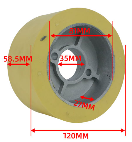 120*35*60mm Power Feeders Rubber Feeding Rollers Feed Rollers Pressure ...